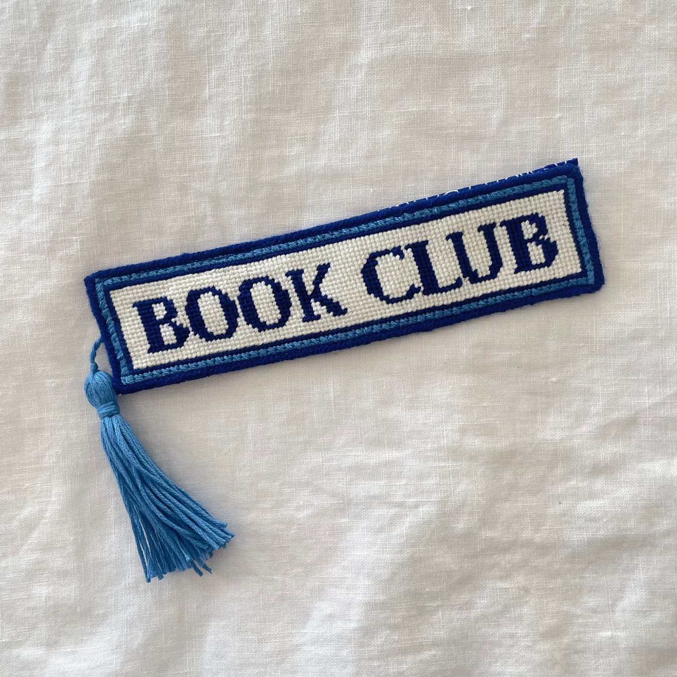 "Book Club" Bookmark Needlepoint Canvas – POSTCARD ROW