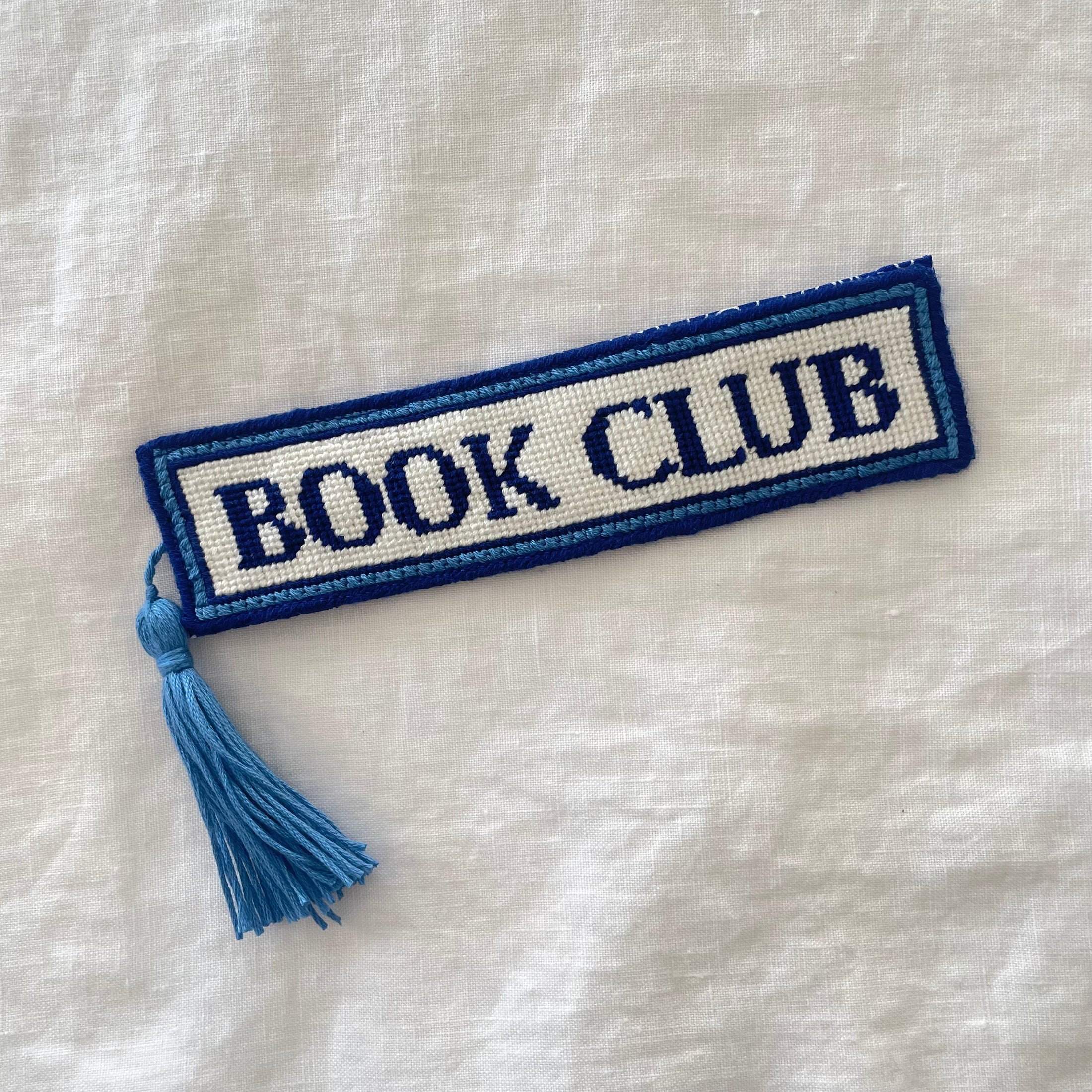 "Book Club" Bookmark Needlepoint Canvas – POSTCARD ROW