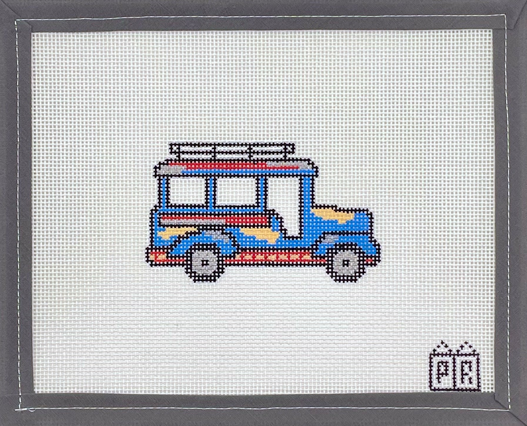 Jeepney Needlepoint Canvas – POSTCARD ROW